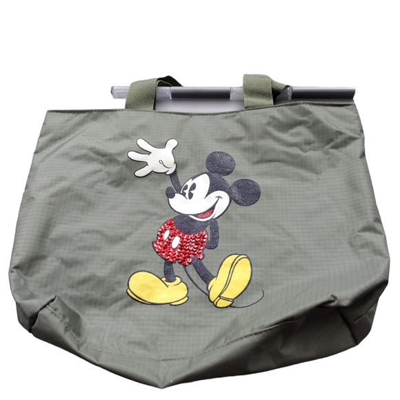 Disney | Bags | Disney Mickey Mouse Zipper Tote Bag Red Sequined Pants ...